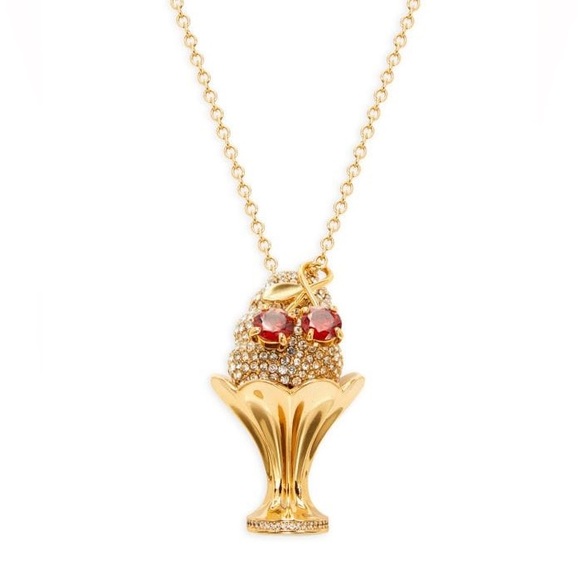 kate spade | Jewelry | Kate Spade Ice Cream Sundae Cherry Gold Long ...
